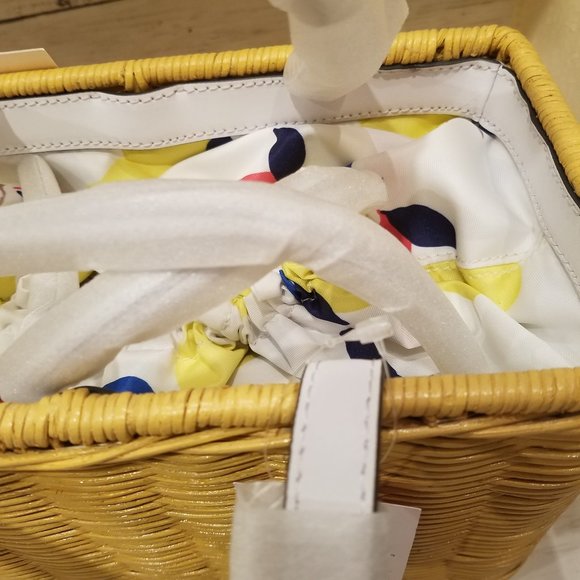 kate spade | Bags | Kate Spade Sam Natural Wicker Medium Satchel Optic ...